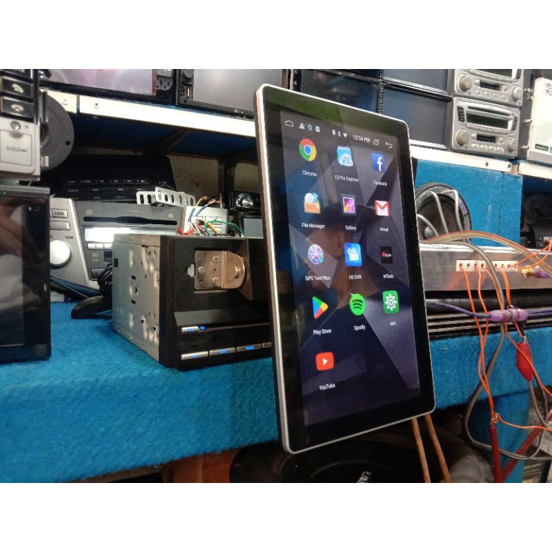 Jual Head Unit Android Mtech Layar Bisa Rotary Putar 10 Inch Shopee