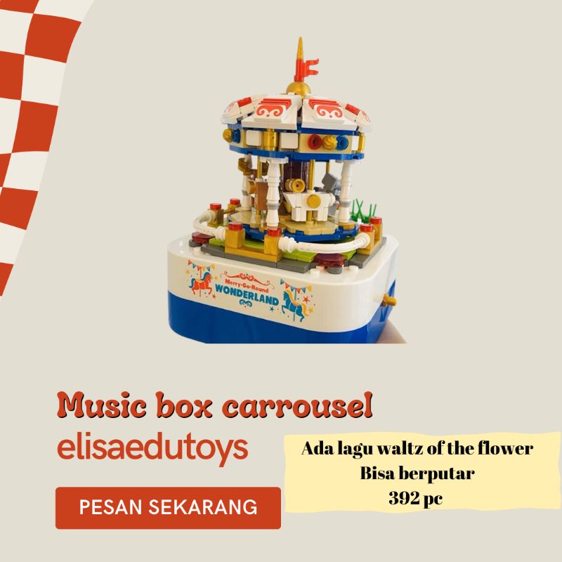 Jual rotating music box blocks mainan kotak musik | Shopee Indonesia