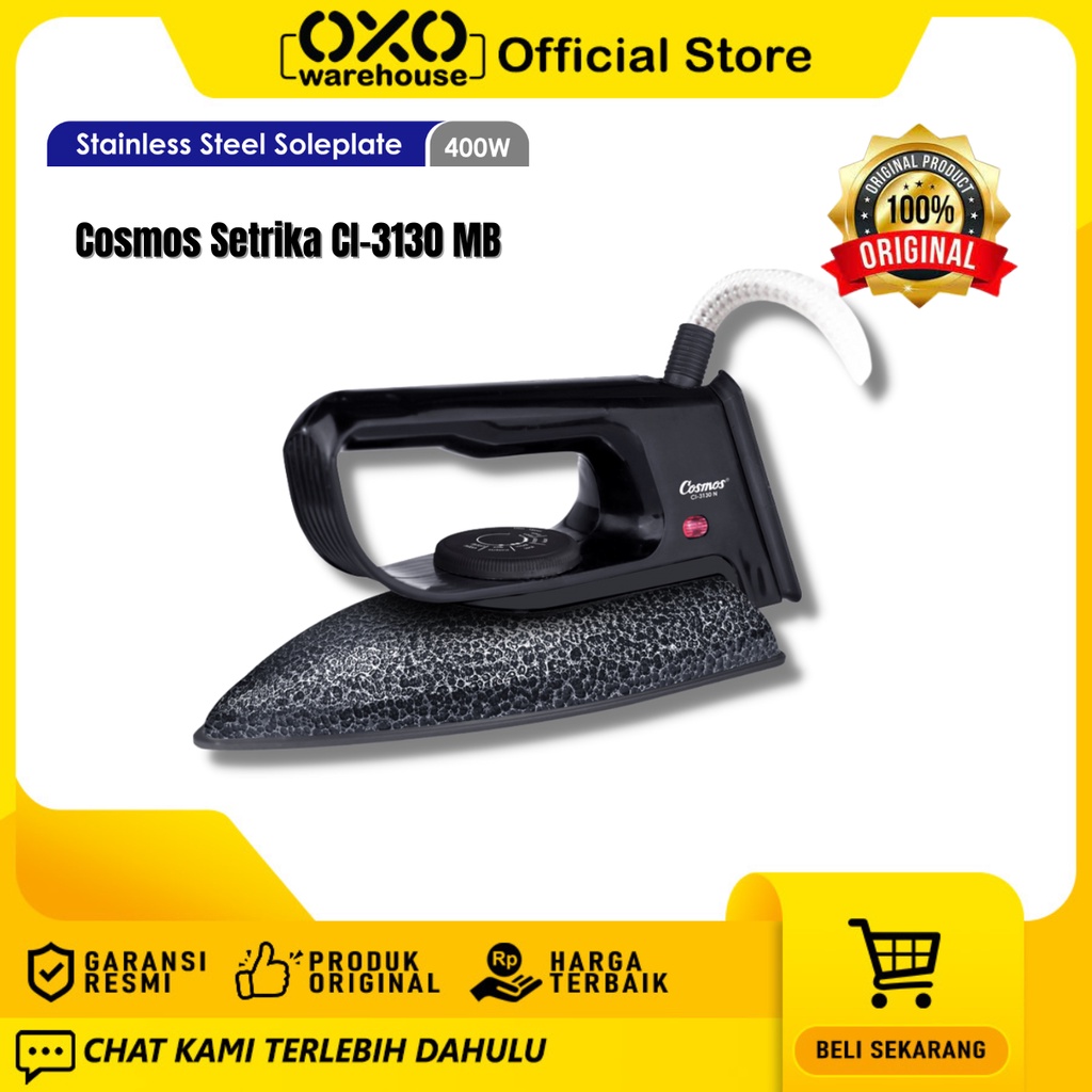 Jual Cosmos Setrika Non Stick Soleplate CI-3130 N Electric Iron Garansi ...