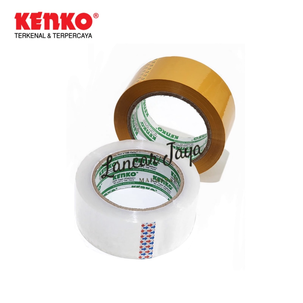 Jual Opp Tape Pita Perekat Lakban Bening Kenko 45 mm x 100 Y Green Core ...