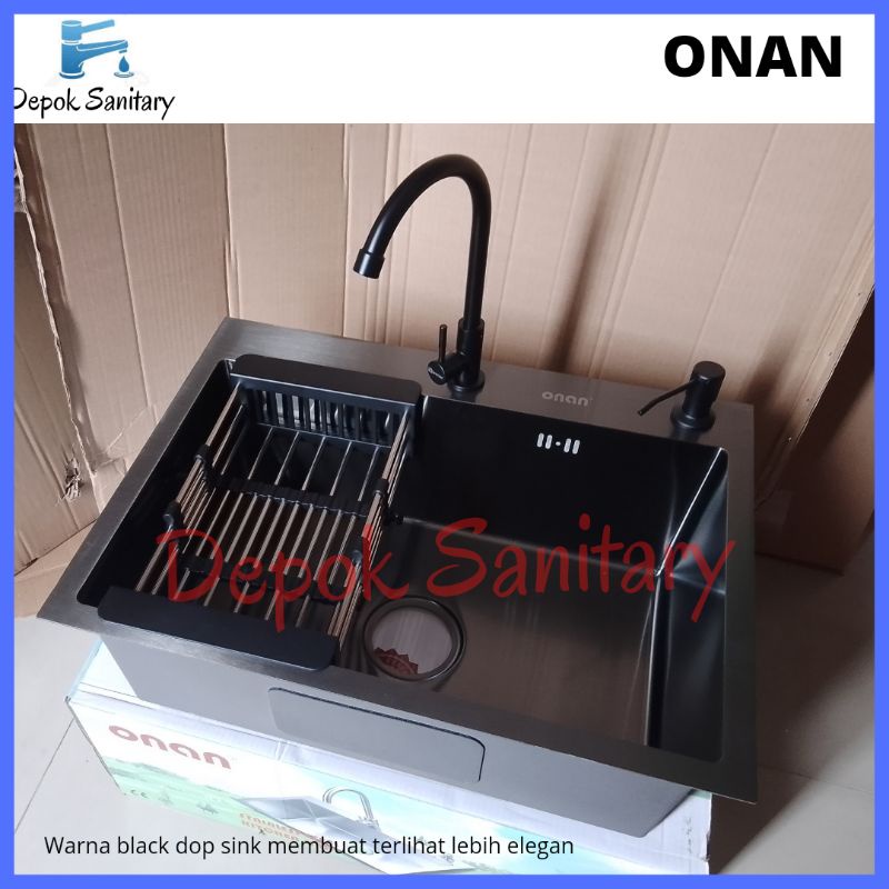 Jual kitchen sink hitam black 6045 Bolzano/Onan/Velar/Inobe/ sink bak ...