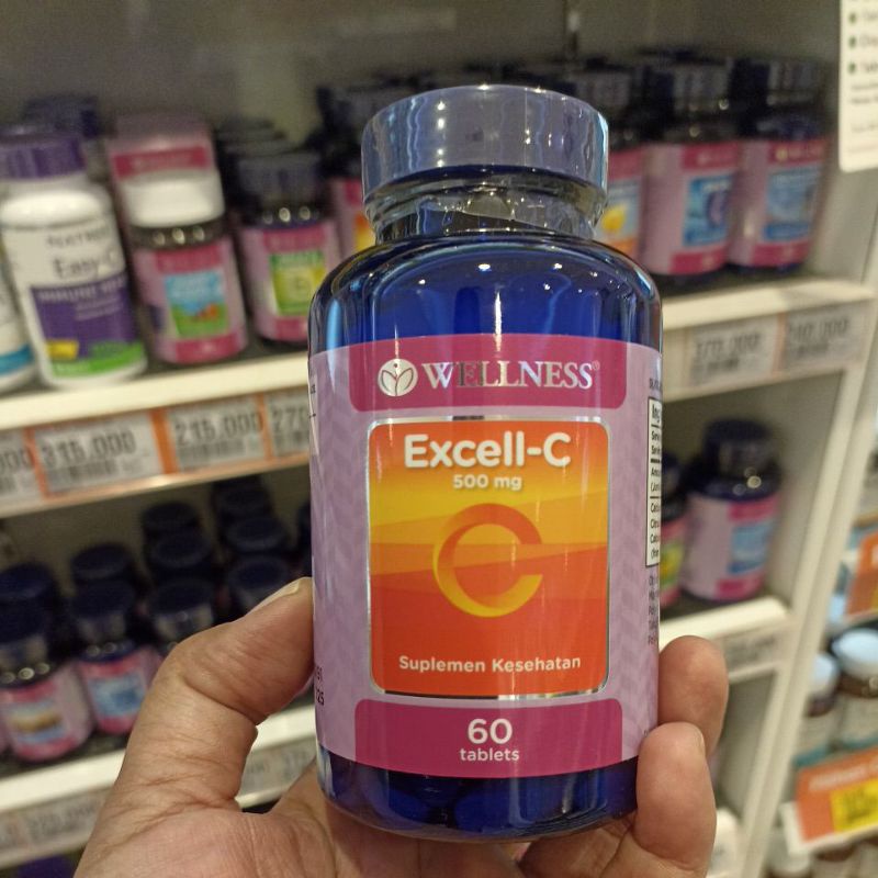 Jual Wellness Excel C 500 Mg ISI 60 TAB, daya tahan tubuh | Shopee ...