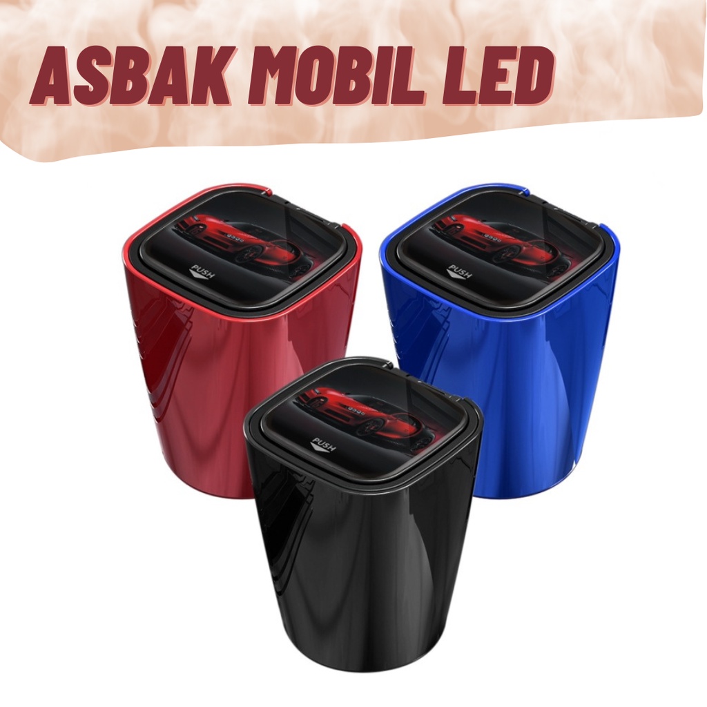 Jual Asbak Mobil LED Tempat Puntung Rokok/asbak rokok portable ...