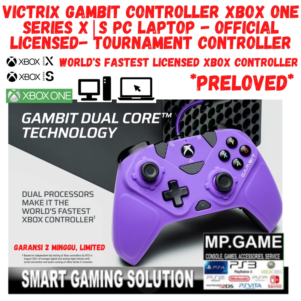 Jual Victrix Gambit Ungu Wired Controller Xbox One Series X|S PC Laptop ...