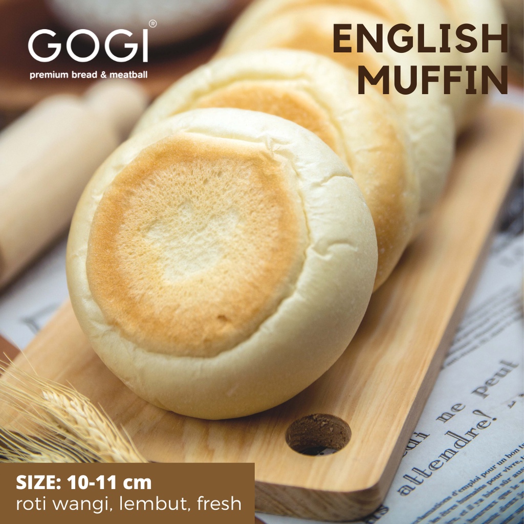Jual English Muffin isi 5 Pcs Roti English Muffin Bread Bun English ...