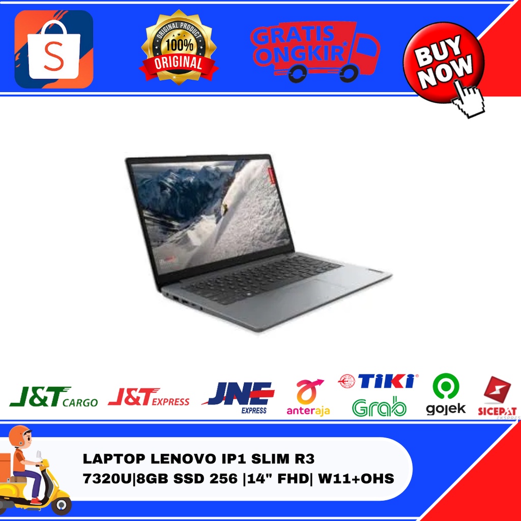 Jual LAPTOP LENOVO IP1 SLIM R3 7320U|8GB SSD 256 |14" FHD| W11+OHS ...