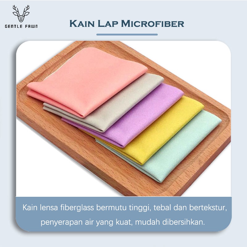 Jual GENTLE FAWN Kain Lap Microfiber Serat Halus Lap Lensa kacamata ...
