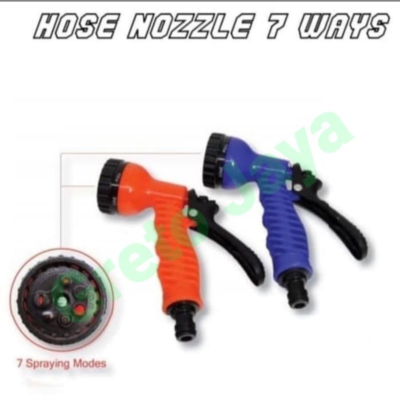 Jual Alat Pistol Semprot 7 Posisi Semprotan Air Taman Nozzle Tembakan ...