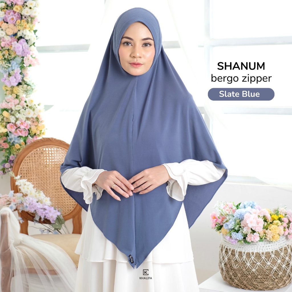 Jual Jilbab Shanum Bergo Hijab Khimar Syari Kerudung Bergo Anti Tembem Jersey Milano Premium ...