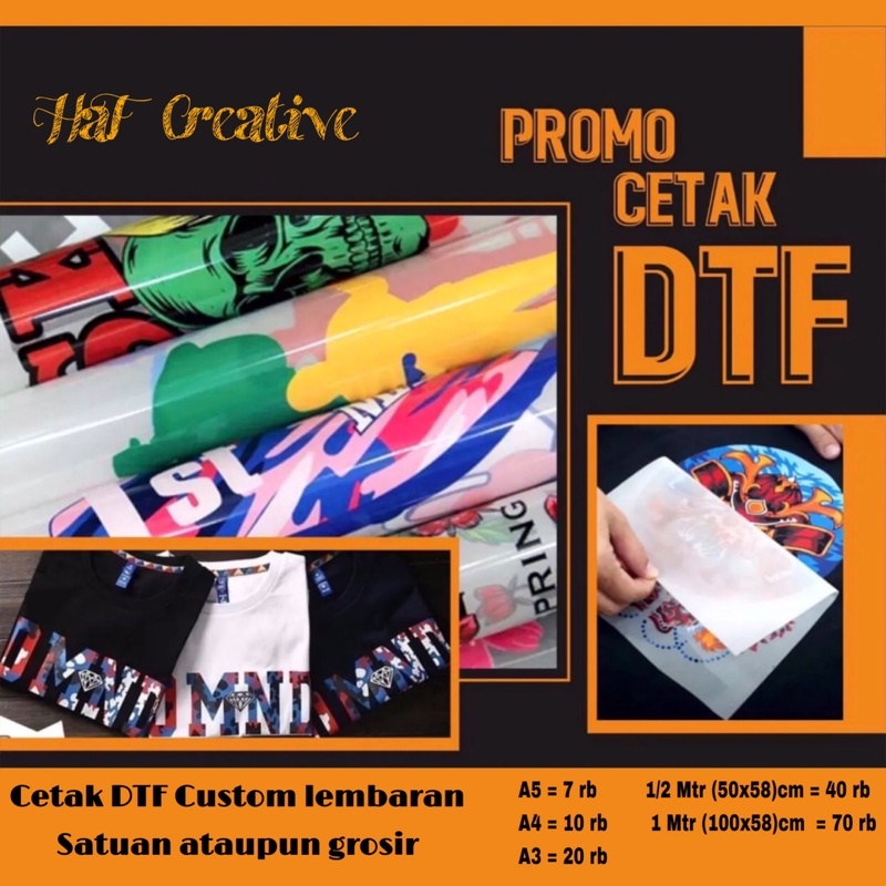 Jual Cetak DTF murah per meter 100x58 cm lembaran / Printing DTF murah ... Jual Cetak DTF murah per meter 100x58 cm lembaran / Printing DTF murah ...