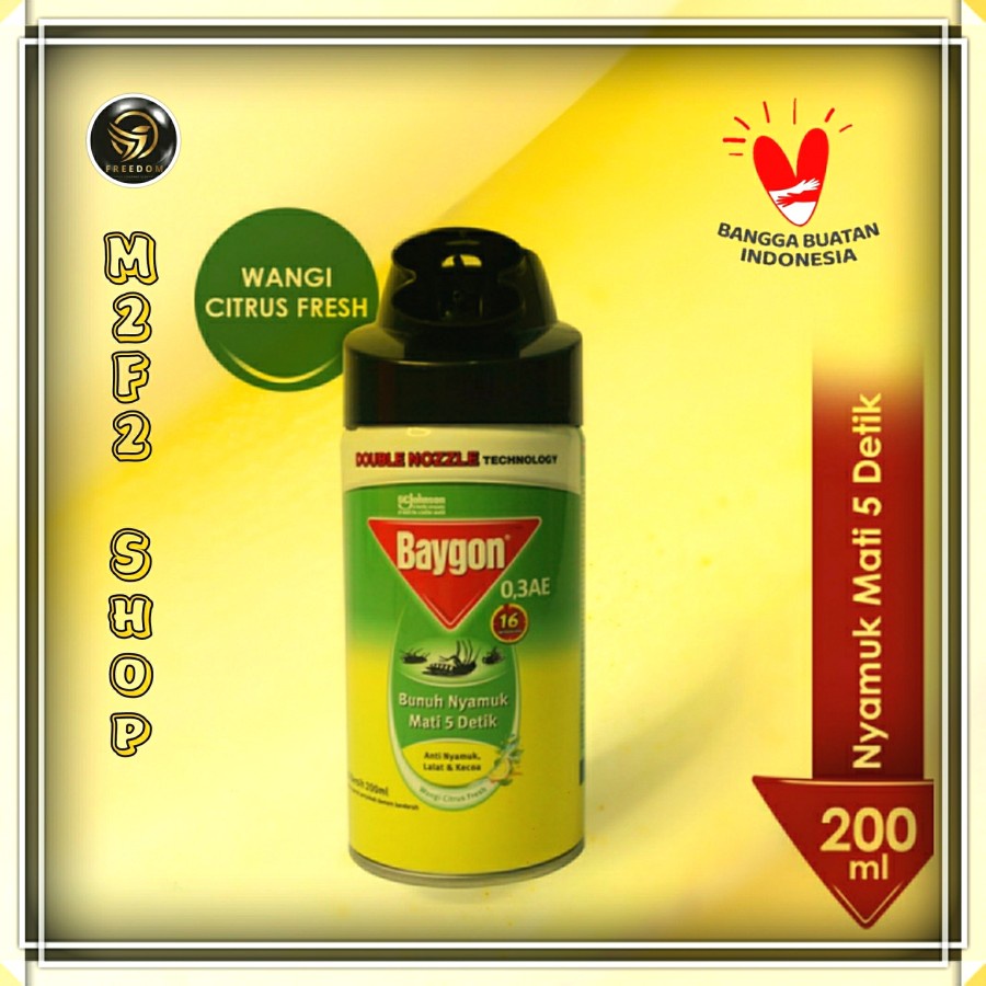 Jual Baygon Aerosol Semprot Wangi Citrus Fresh - 200 ml (Kemasan Satuan ...