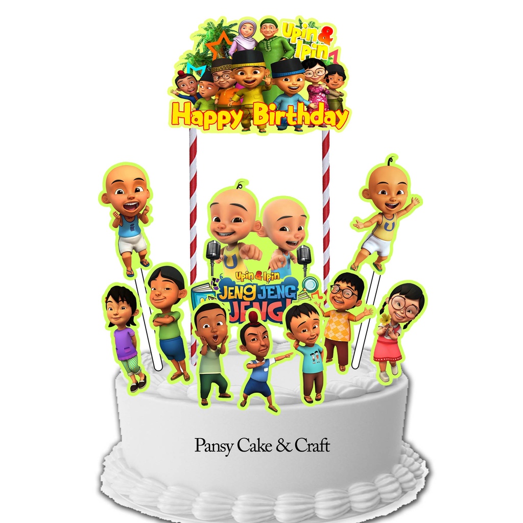 Jual Cake topper Upin Ipin Big EKONOMIS | Shopee Indonesia