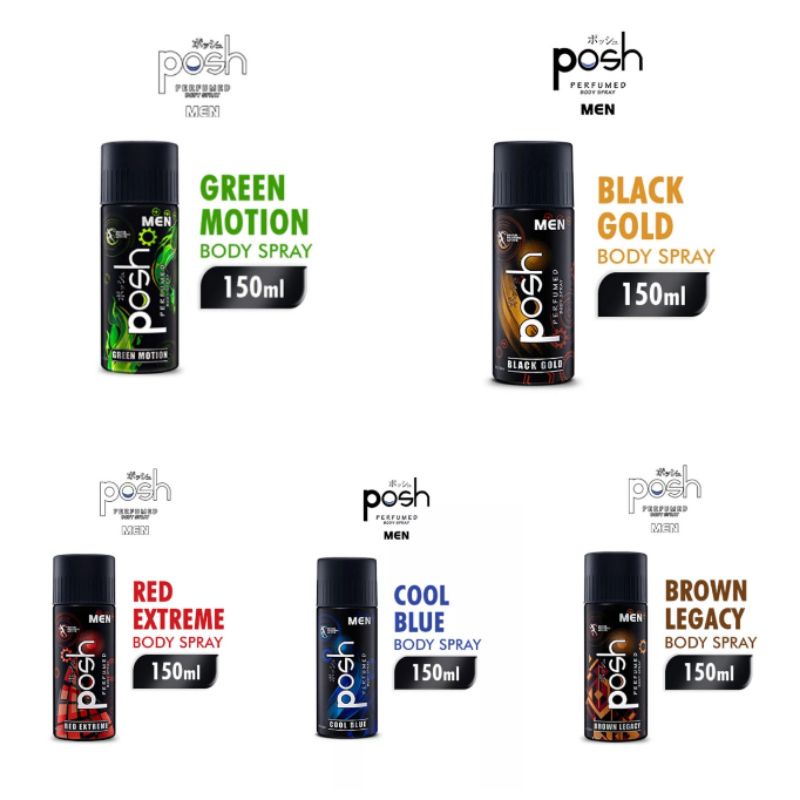 Jual POSH Men Body Spray Parfum Botol 150ml | Shopee Indonesia