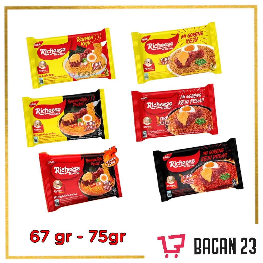 Jual Richeese Mie Instan Goreng Keju Pedas - Ramen Kuah Keju Pedas ( 67 ...