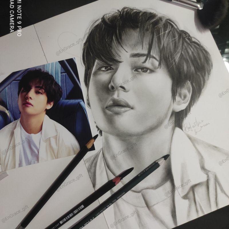 Jual KADO SKETSA WAJAH REALIS HANDMADE PENSIL H&P (A4 TANPA BINGKAI ...