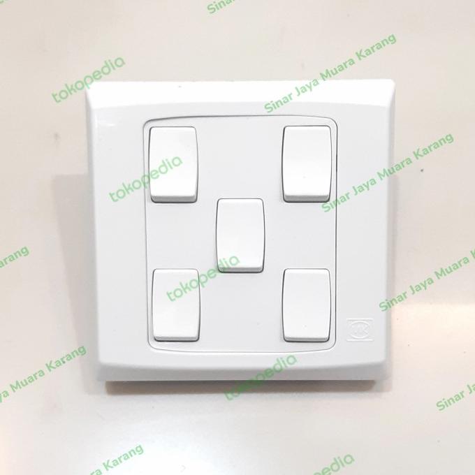 Jual TERBARU SAKLAR 5 GANG S8875 MK CLASSIC CLIPSAL /SAKLAR LAMPU ...