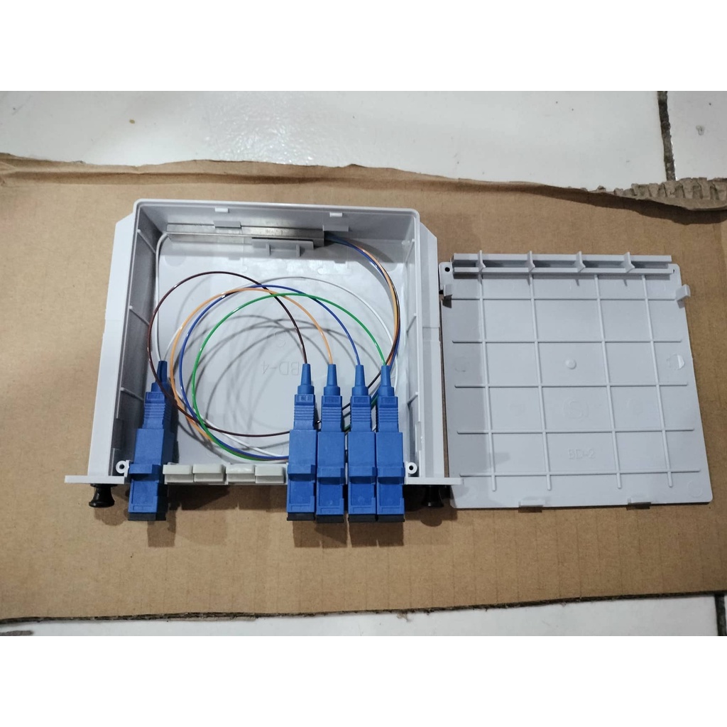 Jual Passive Splitter PLC BOX FO 1:4 SC UPC Fiber Optik Pasif Spliter ...