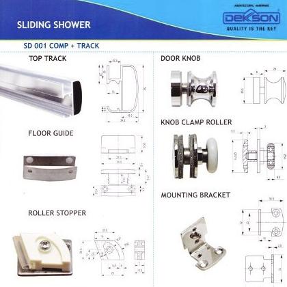 Jual Rel Sliding Pintu Kaca Shower Screen Dekson Sd 001 | Shopee Indonesia