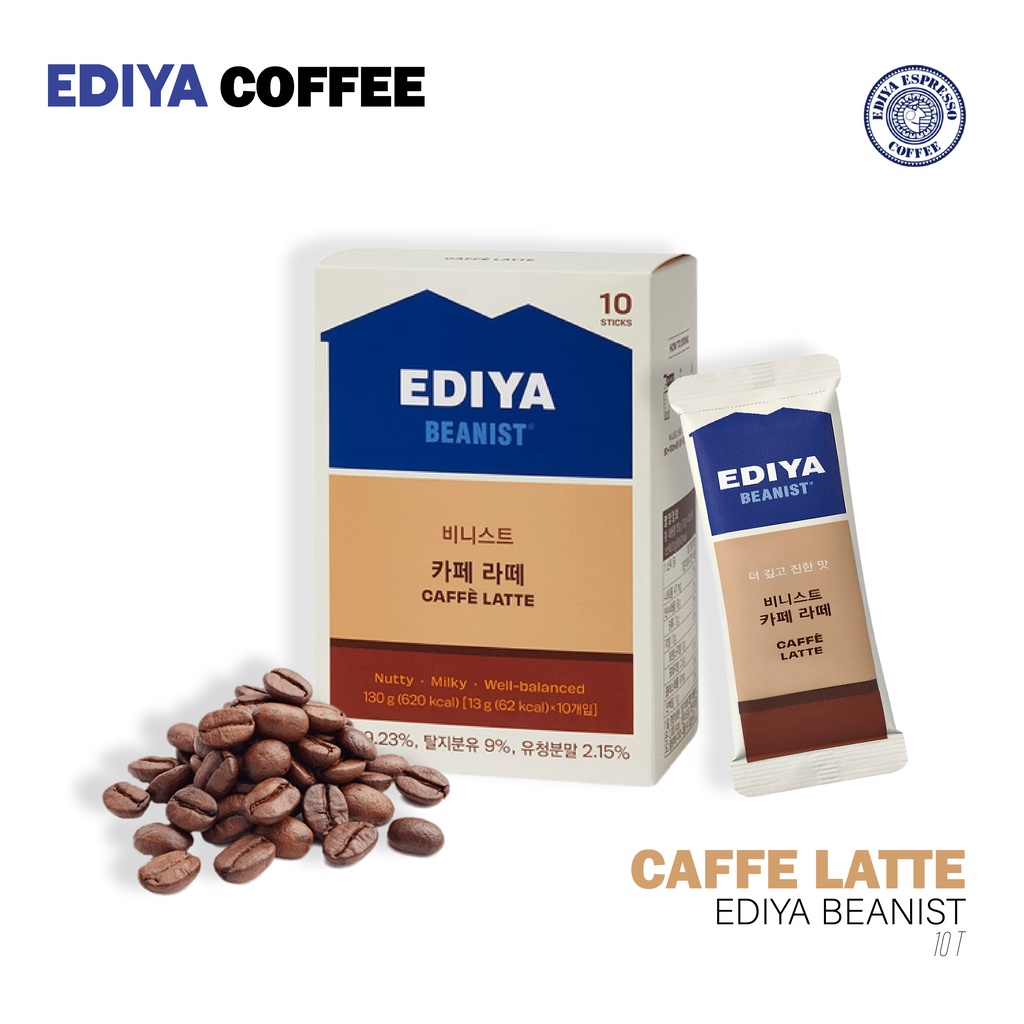 Jual EDIYA BEANIST Coffee Instan Cafe Latte - Kopi Kemasan Sachet Korea ...
