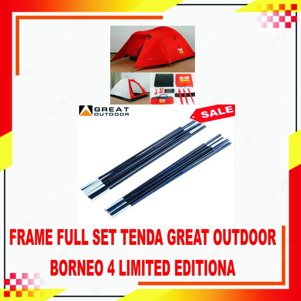 Jual TERMURAH FRAME TENDA DOME GREAT OUTDOOR BORNEO JAVA 4 PRO BORNEO 4 LIMITED EDITION FULLSET ...
