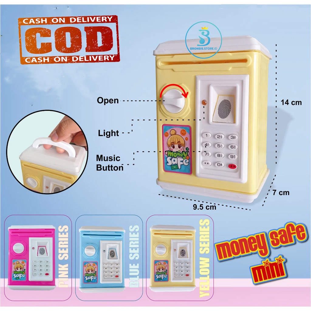 Jual WU - Mainan Anak Brankas Mini Money Safe YA3- Mainan ATM Mini ...