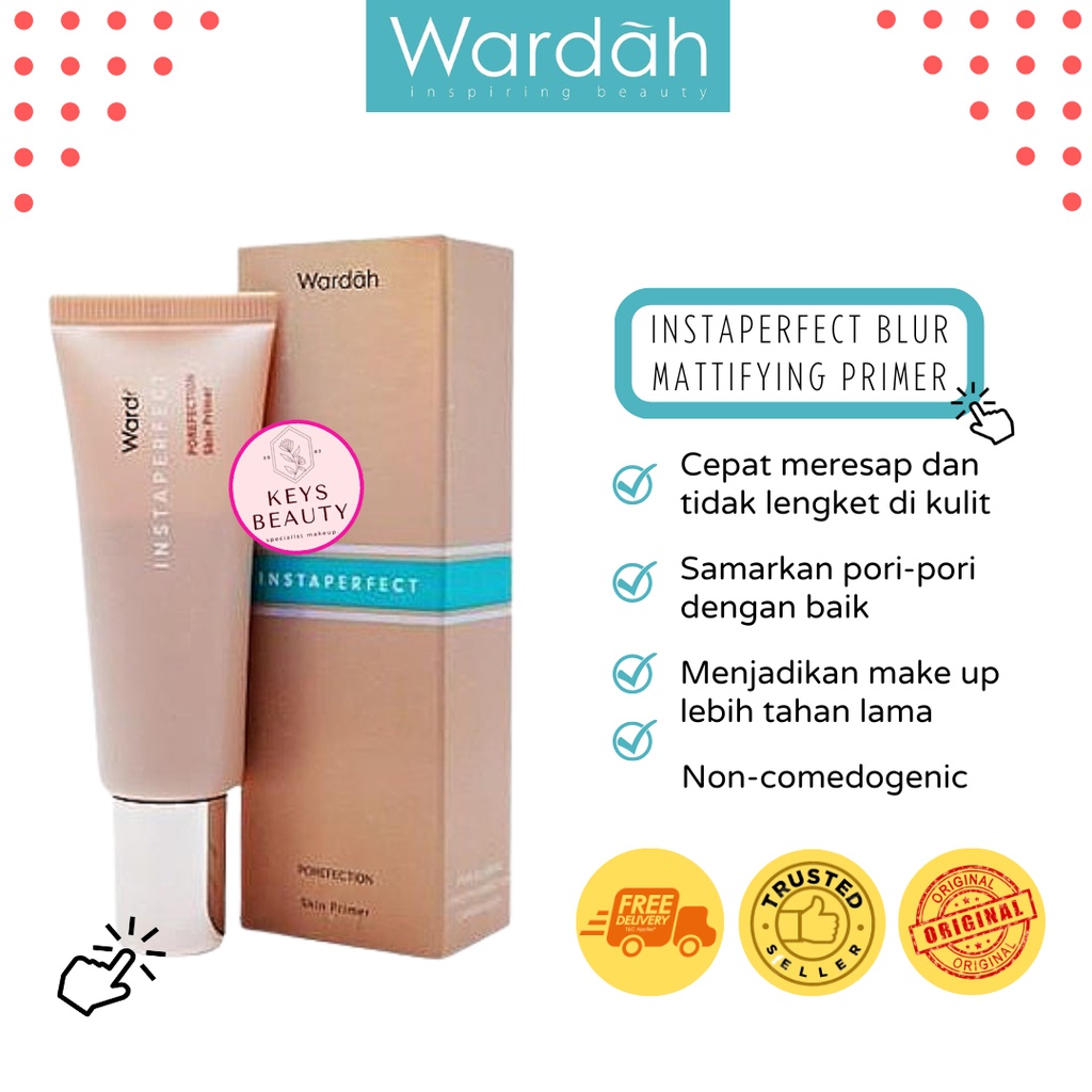Jual Wardah Instaperfect Blur Mattifying Primer 20 ml (Real Skin Pore Blurring, Grip Lasting ...