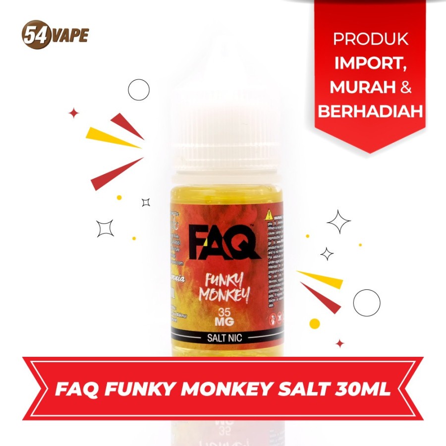 Jual FAQ FUNKY MONKEY SALT NIC 30ML AUTHENTIC by EJM | Shopee Indonesia
