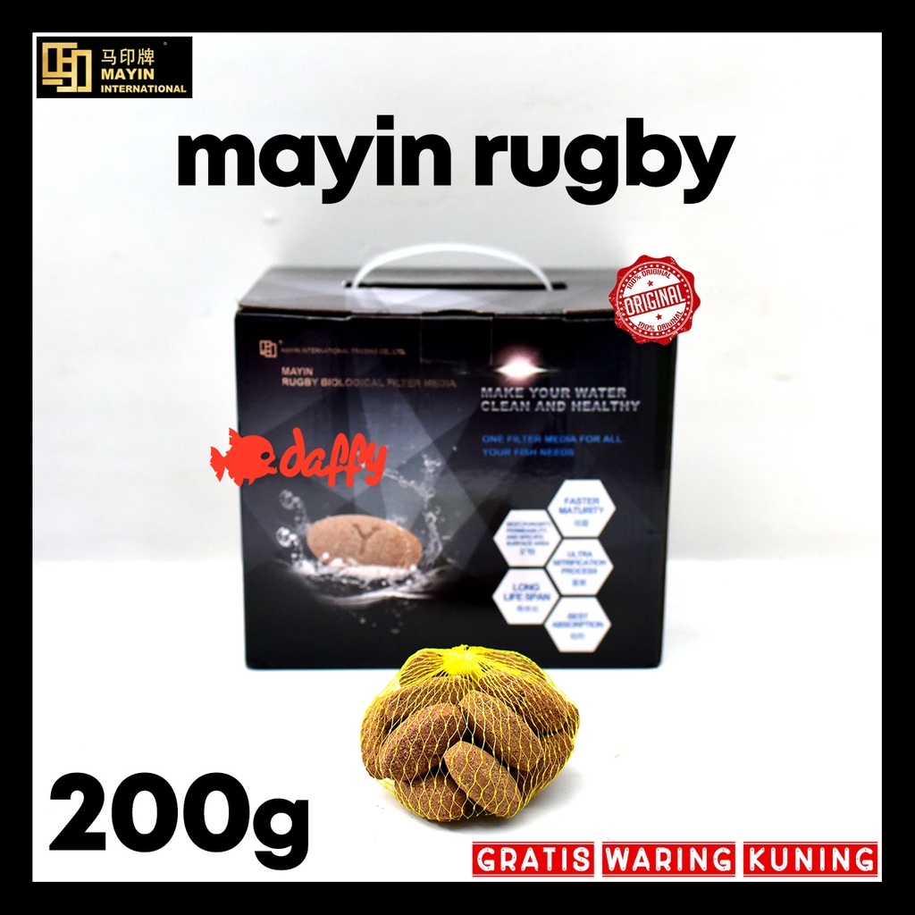 Jual MAYIN RUGBY 200 gram media filter biologis rumah bakteri | Shopee ...