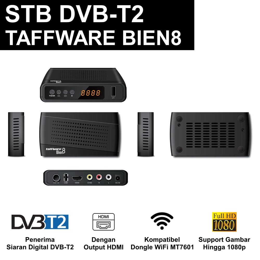 Jual SET TOP BOX STB DVB T2 TAFFWARE DIGITAL TV TUNER | Shopee Indonesia
