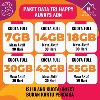 Jual PAKET DATA TRI HAPPY ALWAYS ON MASA AKTIF UNLIMITED SUPER MURAH ...