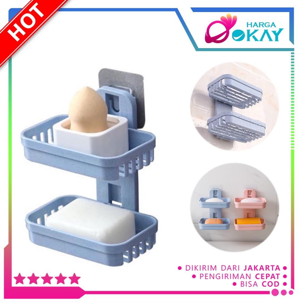 Jual HO Tempat Sabun Batang 2 Tingkat Kotak Sabun Kamar Mandi 2 Susun ...