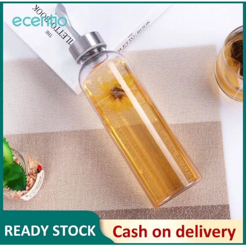 Jual Ecentio Botol Minum Botol Air 500ML Bottle BPA free Tempat Minum bening polos | Shopee ...