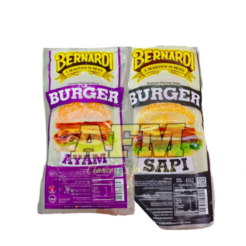 Jual BERNARDI BURGER AYAM/SAPI ISI 6PCS ISIAN DAGING BURGER CHICKEN ...