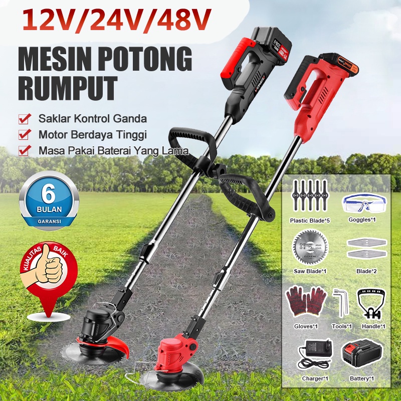 Jual Mesin Potong Rumput Baterai 48V 24V 12V Mesin Pemotong Rumput ...