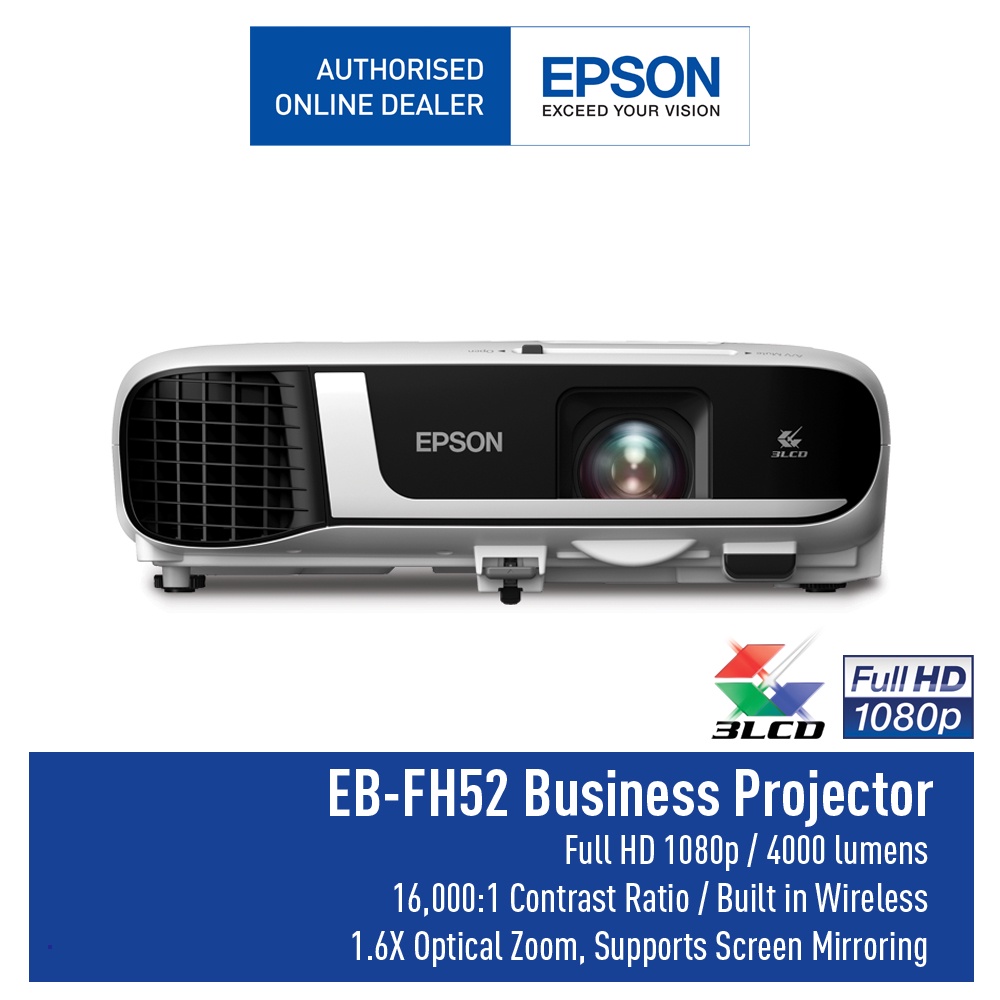 Jual Epson Projector EB-FH52 (FHD WIFI 3LCD) | Shopee Indonesia