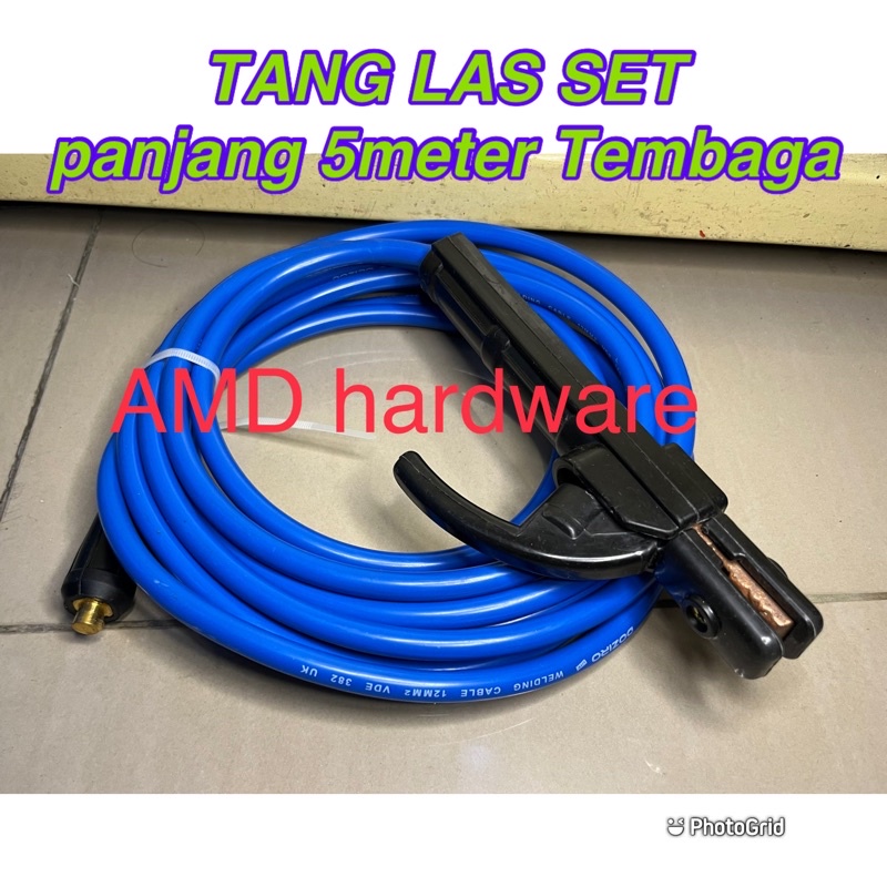Jual Tang Stang LAS Set+Kabel Tembaga 5 Meter MMA 120-200 A Untuk Mesin ...