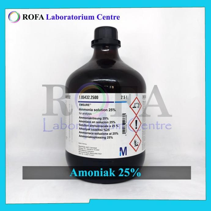 Jual Ammonia / Amoniak / NH3 / NH4OH Pro Analis Merck 25% 2500 mL | Shopee Indonesia