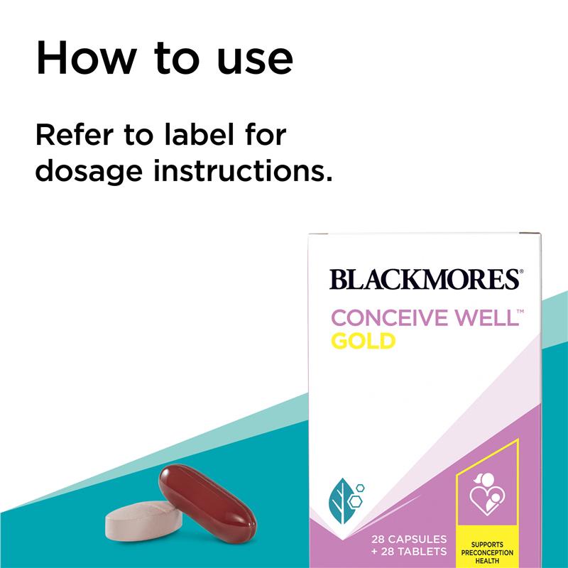 Jual Blackmores Conceive Well Gold Preconception Vitamin 28 Tablets ...