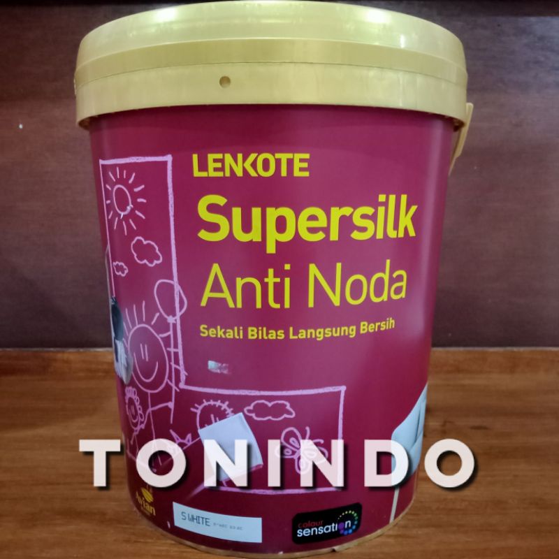 Jual Cat Tembok Lenkote Supersilk Anti Noda Super White Pail 20kg ...