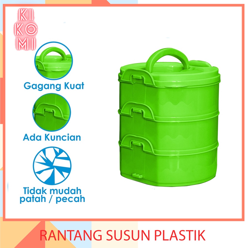 Jual RANTANG SUSUN PLASTIK KIMPLAST - Tempat Makanan Bekal Tebal ...