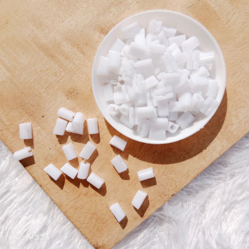 Jual Tempelan Clay Tabung Untuk Tali isi 100pcs | Shopee Indonesia