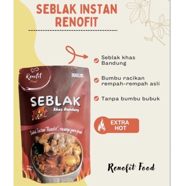 Jual Seblak Hot Bandung Instan Renofit | Shopee Indonesia