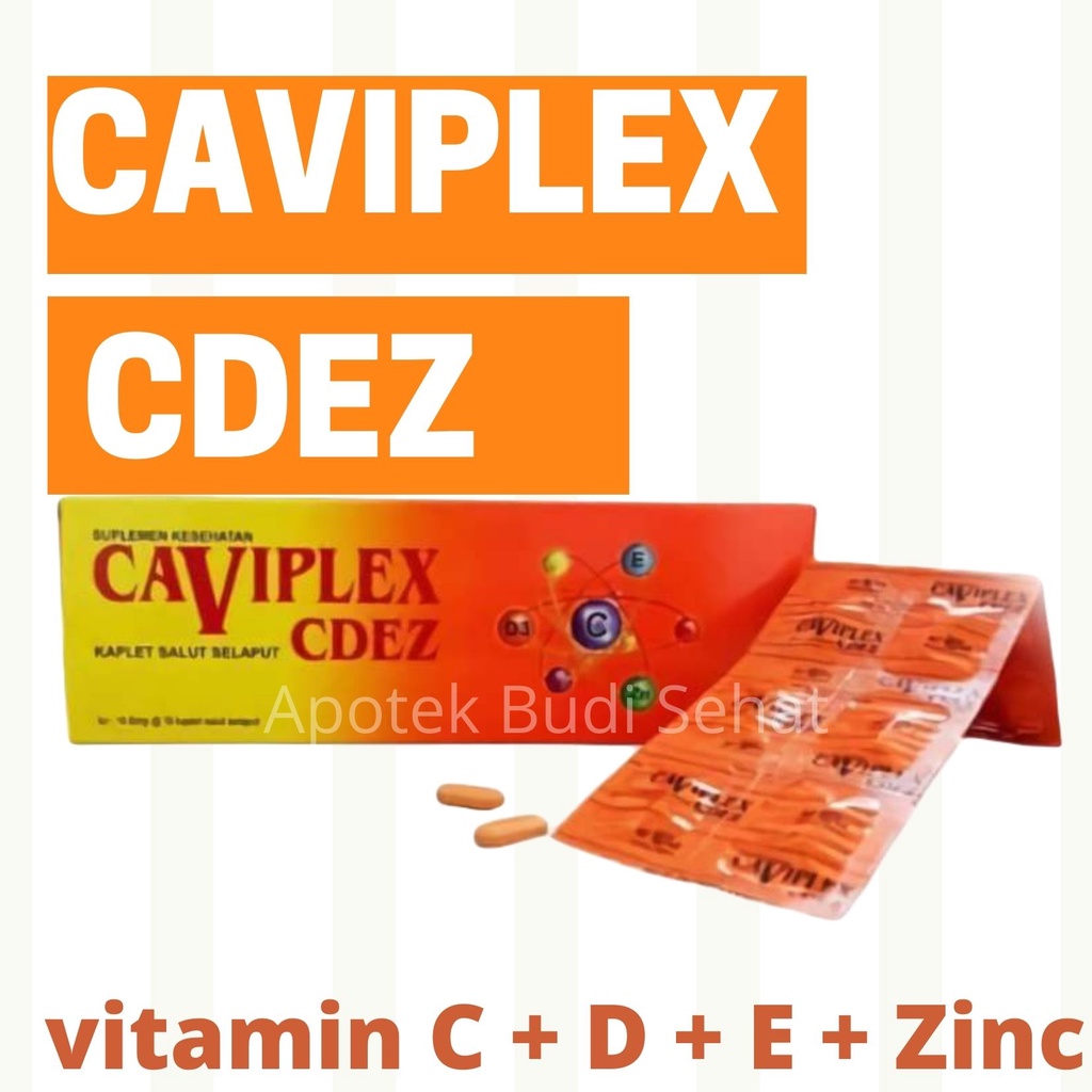 Jual Caviplex CDEZ Vitamin C Vitamin D Vitamin E + Zinc Strip isi 10 ...
