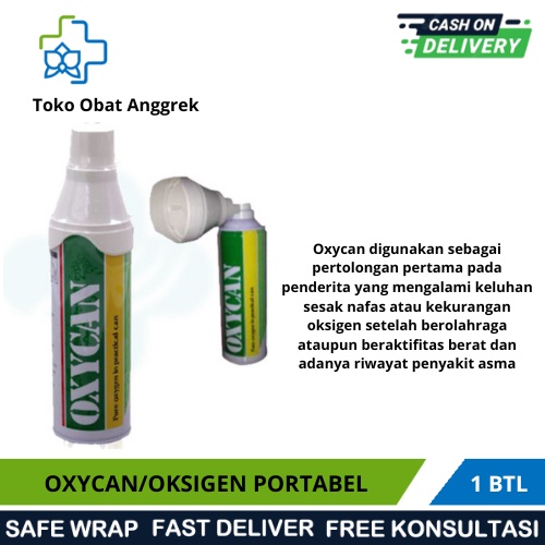 Jual OXYCAN GREEN KALENG/OKSIGEN PORTABEL TABUNG KECIL 500CC | Shopee Indonesia