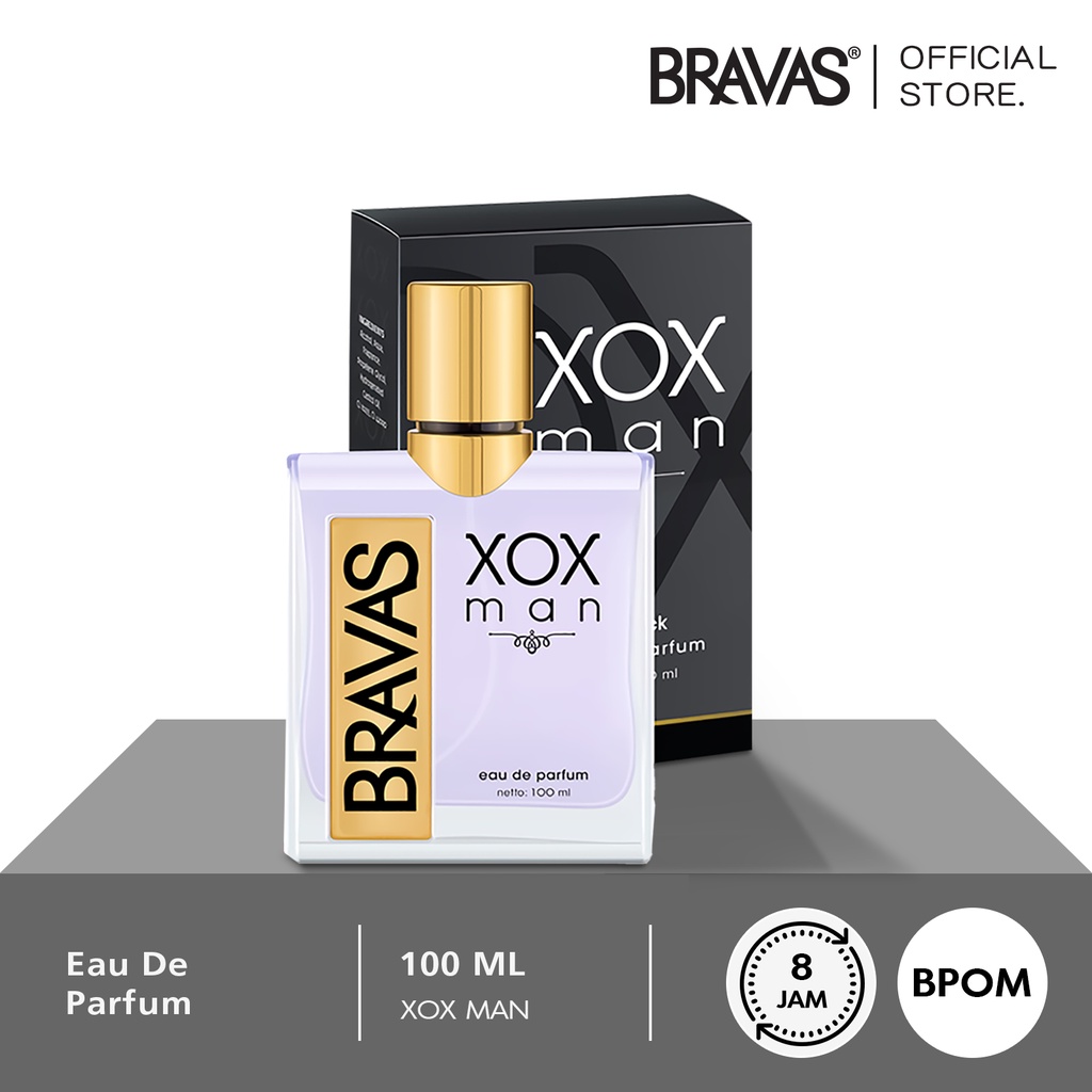 Jual BRAVAS Parfum Pria 100 ML XOX Man Eau De Parfum HALAL Perfume ...
