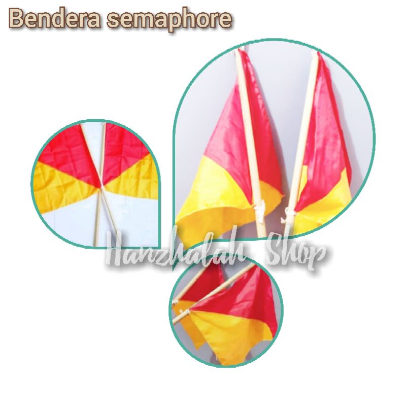 Jual Bendera Semaphore 1 set (2 Stik 2 Bendera) | Shopee Indonesia