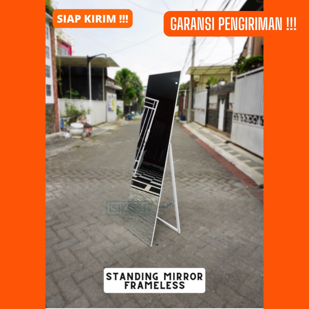 Jual STANDING MIRROR FRAMELESS KOTAK | STANDING MIRROR MURAH | Shopee ...