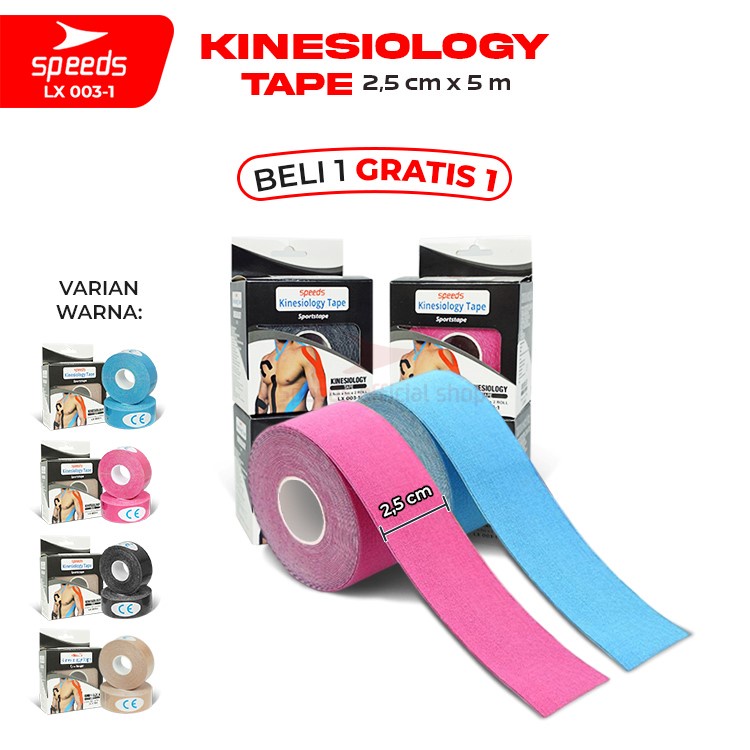 Jual SPEEDS Kanesio Tape / Tapping / Kinesiology Tape 2.5cm x 5m Termurah Tapping Wrist Olahraga ...