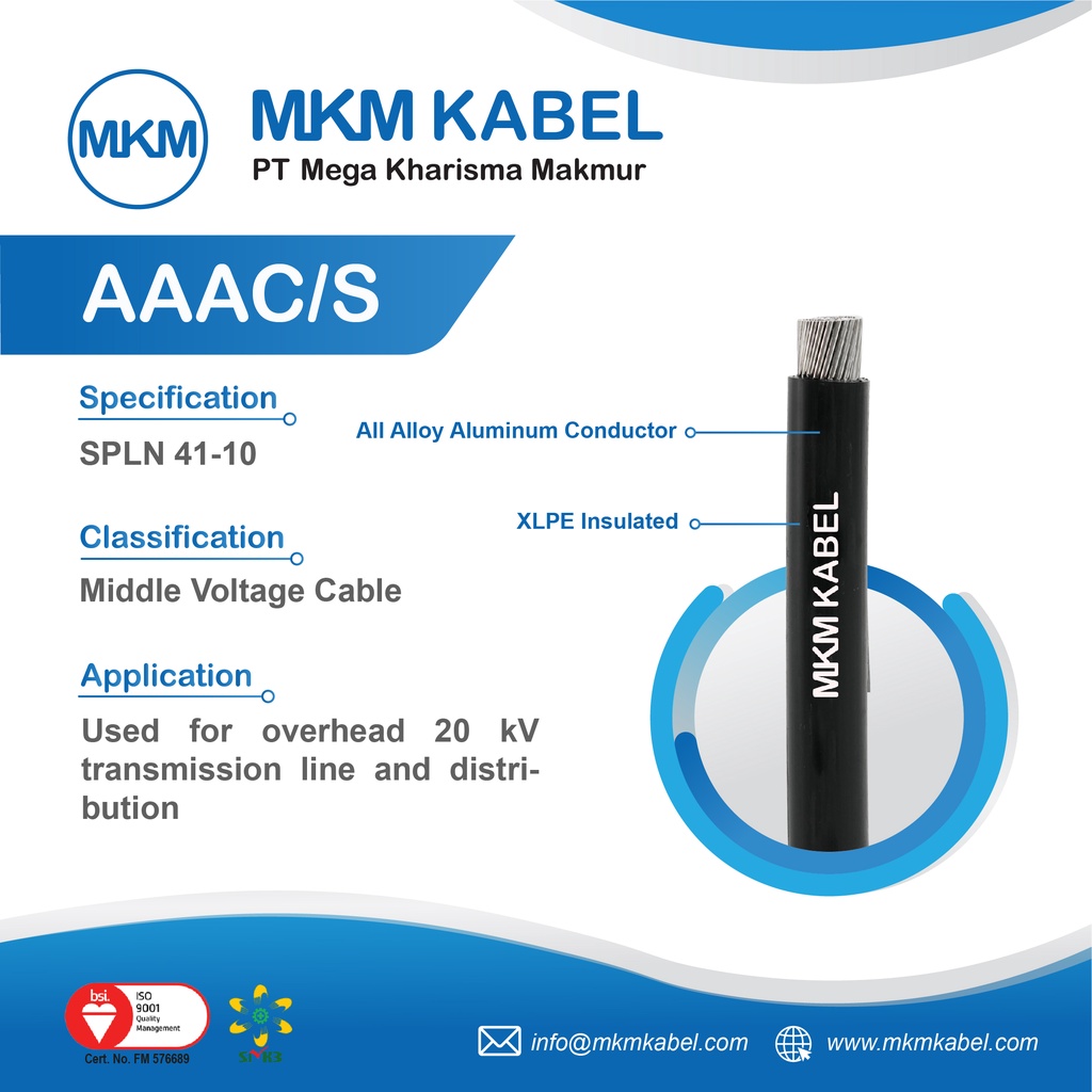 Jual Kabel Listrik AAAC/S MKM Kabel 70 sqmm | Shopee Indonesia