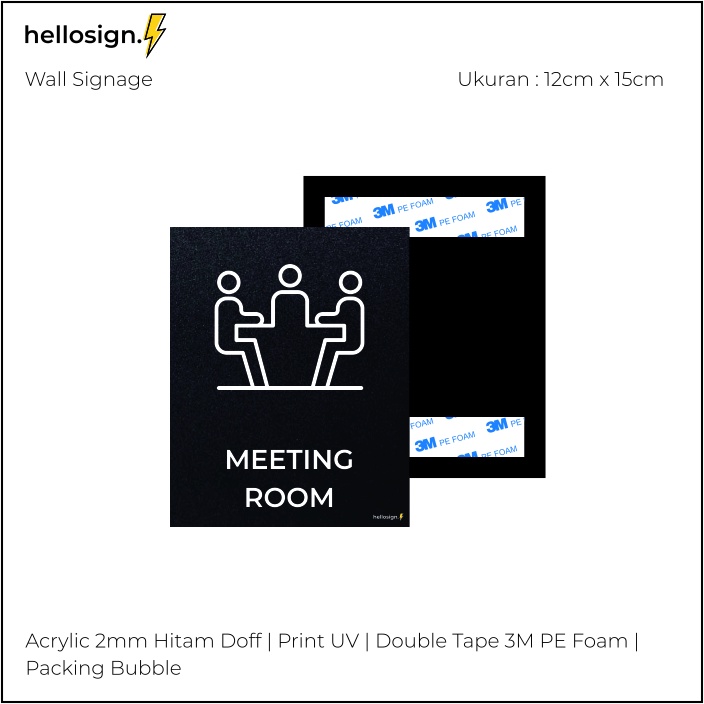 Jual Sign Akrilik MEETING ROOM (Ruang Meeting) | Print Papan Nama ...